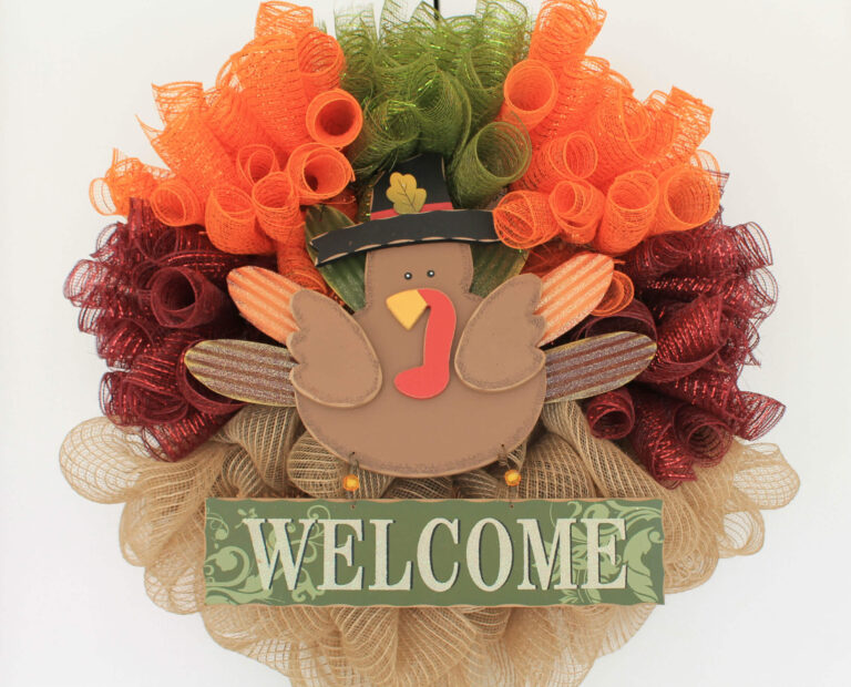 20 DIY Thanksgiving Turkey Wreaths - Sweet Money Bee