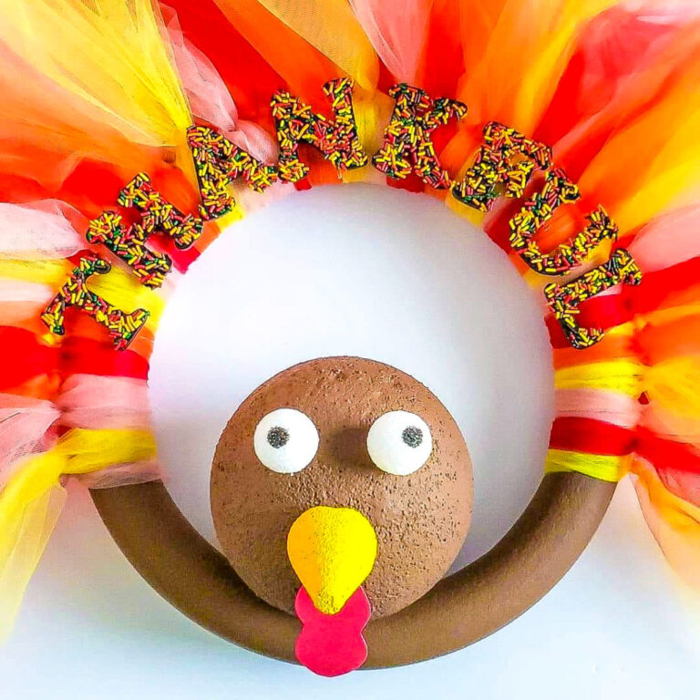 20 DIY Thanksgiving Turkey Wreaths - Sweet Money Bee
