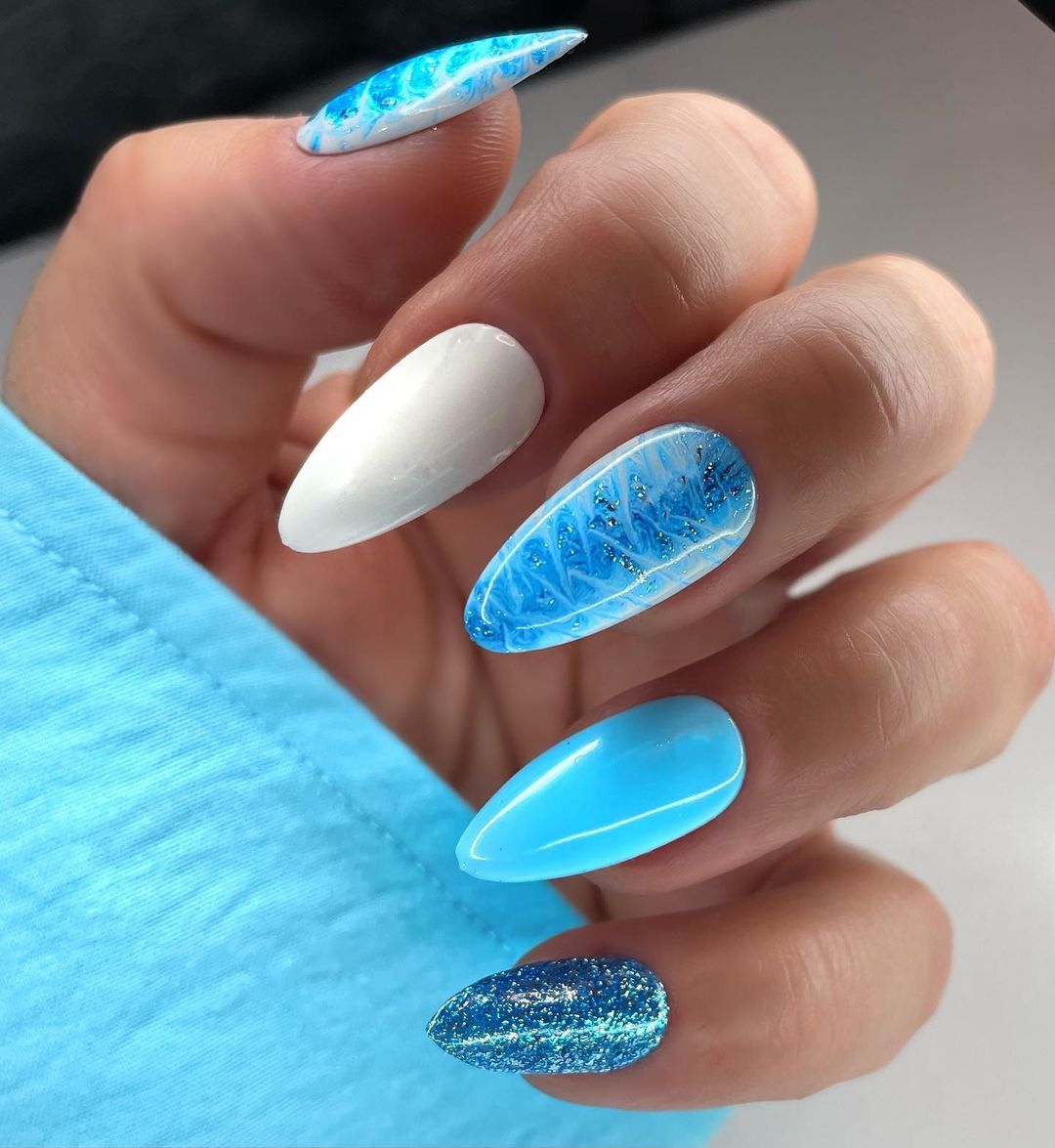 20+ Light Blue Nail Designs You Must Try - Sweet Money Bee