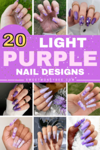 20 Light Purple Nail Designs - Sweet Money Bee
