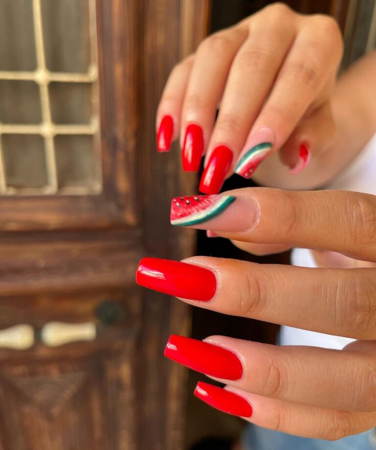 20 Watermelon Nail Designs - Sweet Money Bee