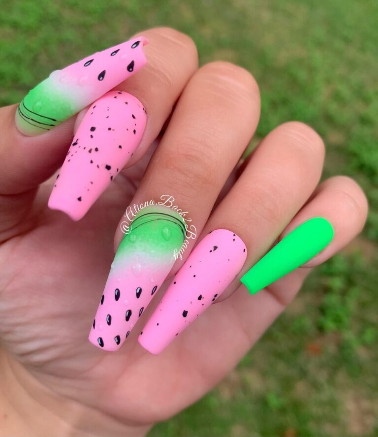 20 Watermelon Nail Designs - Sweet Money Bee
