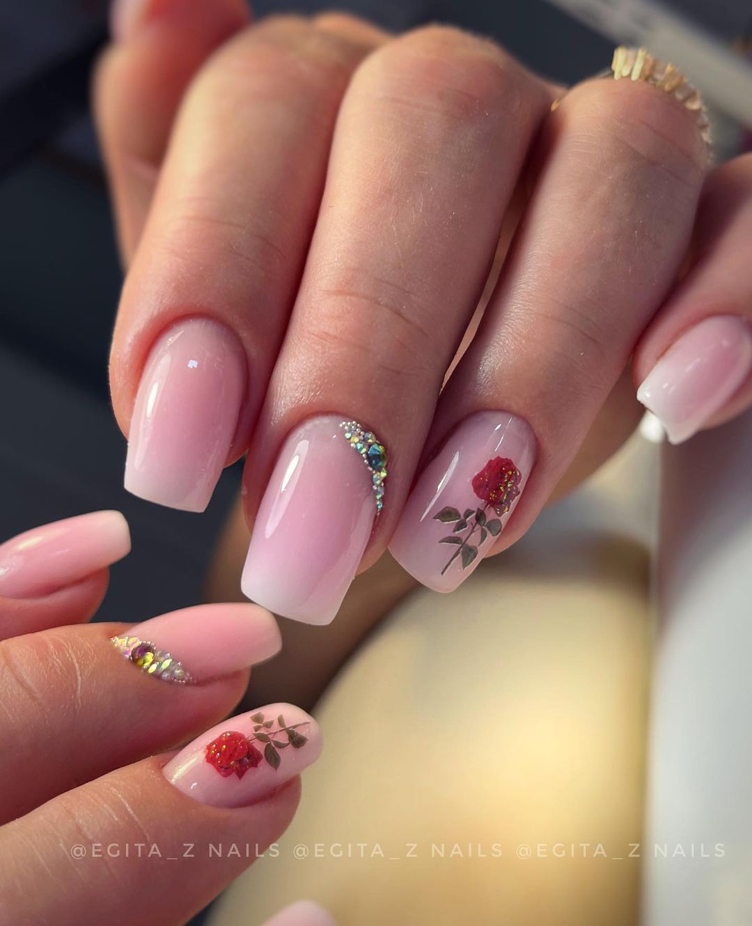 20 Rose Nail Designs - Sweet Money Bee