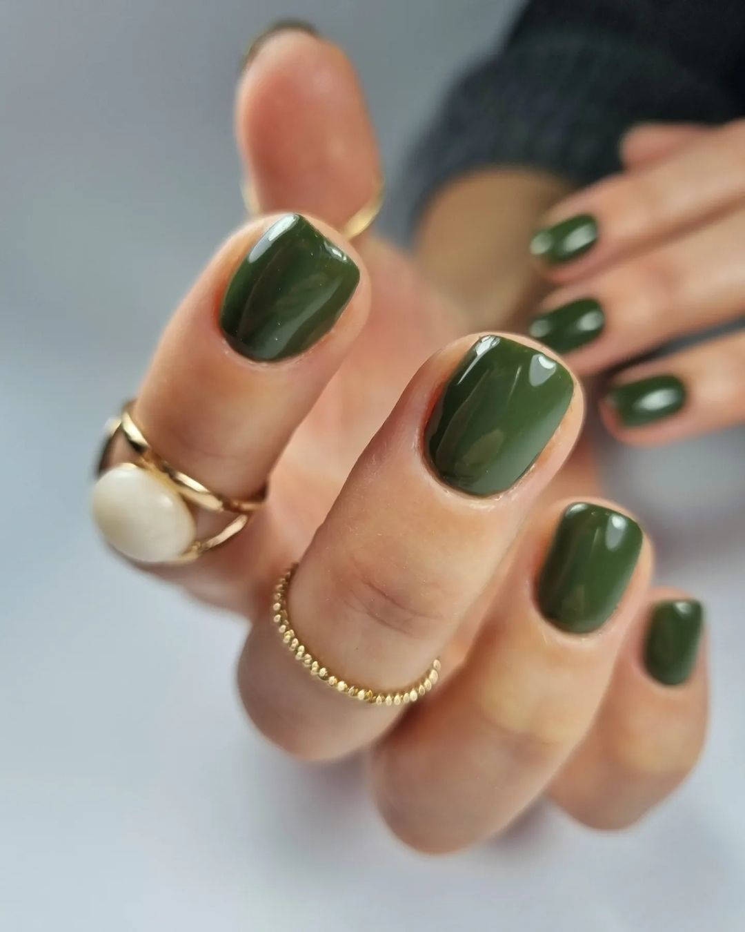 20 Olive Green Nails - Sweet Money Bee