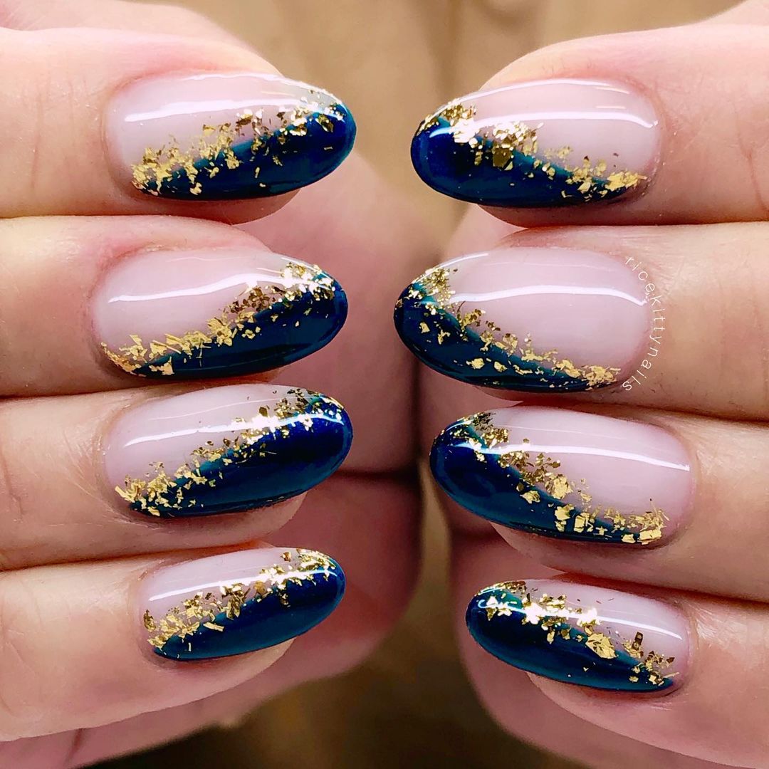 20 Navy Blue Nails - Sweet Money Bee