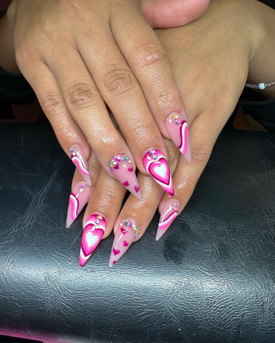 20 Pink Stiletto Nails - Sweet Money Bee