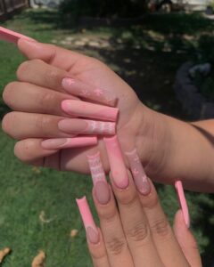 20+ Long Pink Nail Designs That Will Make You Obsessed - Sweet Money Bee